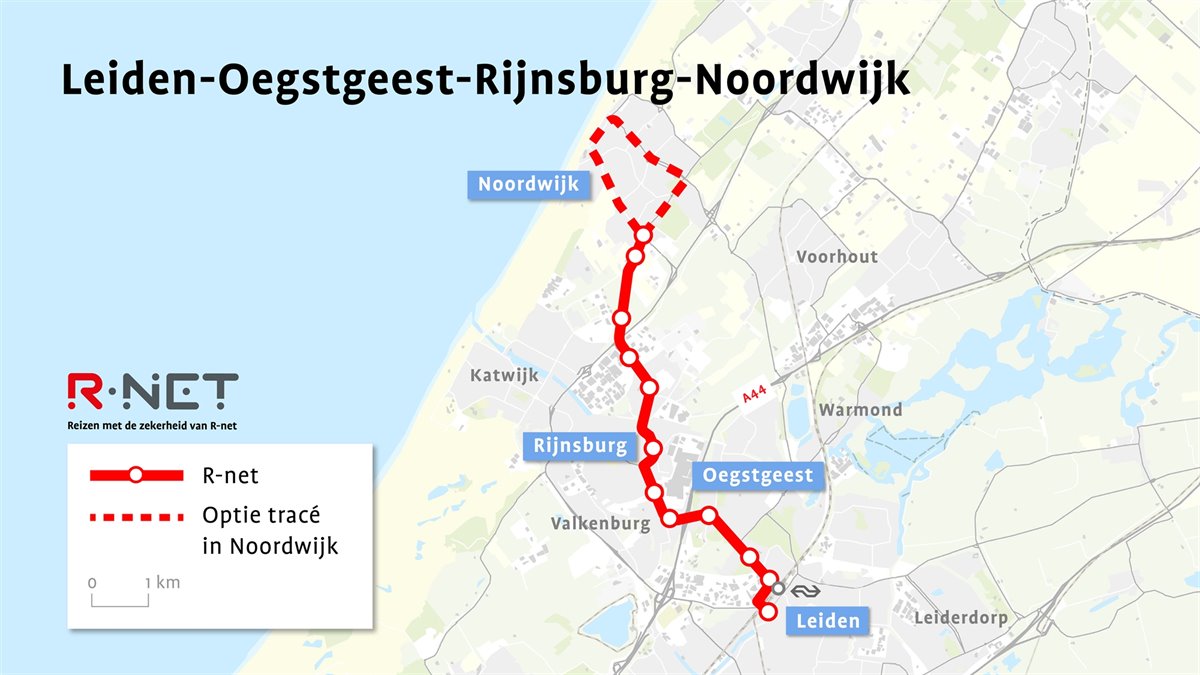 Buslijn Leiden-Oegstgeest-Rijnsburg-Noordwijk - Provincie Zuid-Holland